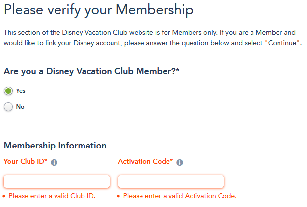 Anyone else now need to verify your DVC Membership before logging in ...