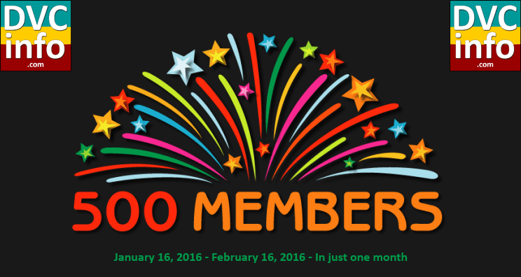 500 Members - Our DVC Forum is just 1 month old and growing | DVCinfo ...