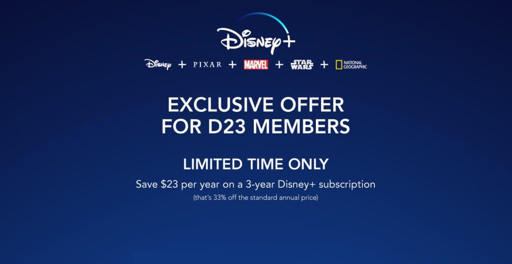 Disney+ Offer - D23 Members Save $23/year | DVCinfo Community