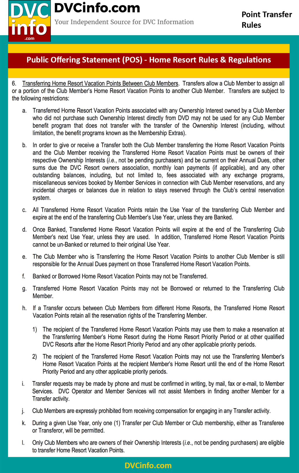 DVC Point Transfers between DVC Members | DVCinfo Community